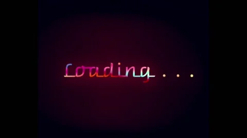 animation of colorful loading text on bl... | Stock Video | Pond5