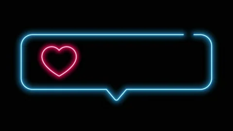 Animation colorful neon light text box i... | Stock Video | Pond5