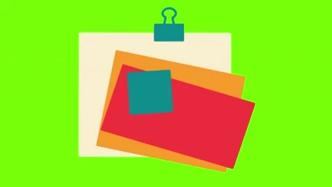 Animation of colorful papers and notes o... | Stock Video | Pond5