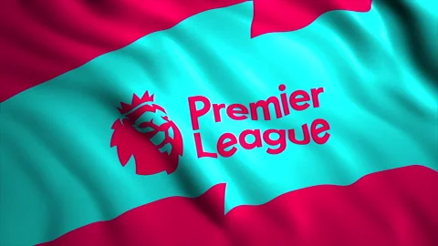 Animation with colorful Premier League f... | Stock Video | Pond5