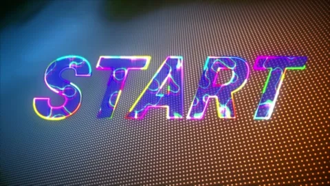 Animation of colorful start text over co... | Stock Video | Pond5