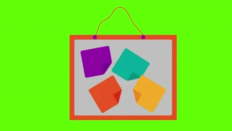 Animation of colorful sticky notes on th... | Stock Video | Pond5