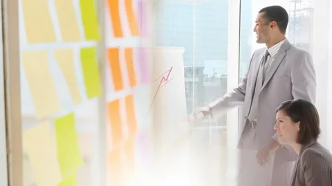 Animation of colorful sticky notes over ... | Stock Video | Pond5