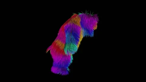 ANIMATION - Colorful, tired monster char... | Stock Video | Pond5