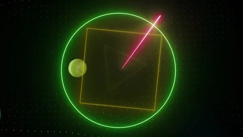 Animation of colourful circle, triangle ... | Stock Video | Pond5