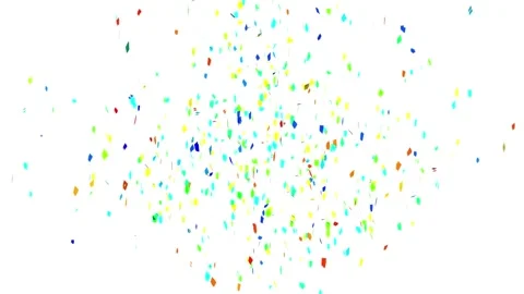 Animation of colourful confetti falling ... | Stock Video | Pond5