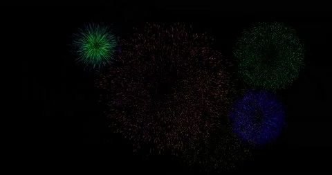 Animation of colourful fireworks explodi... | Stock Video | Pond5