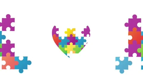 Animation of colourful puzzle pieces aut... | Stock Video | Pond5