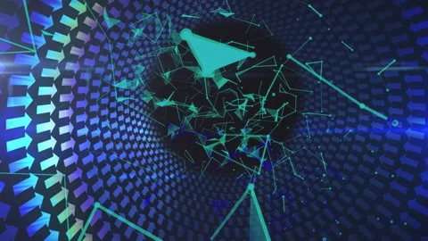 Animation of colourful shapes floating i... | Stock Video | Pond5