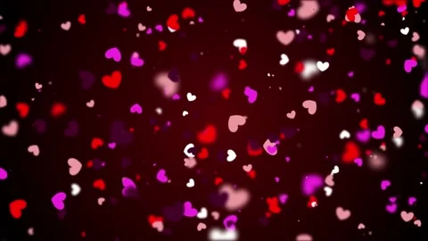 Animation of Colourful tiny hearts float... | Stock Video | Pond5