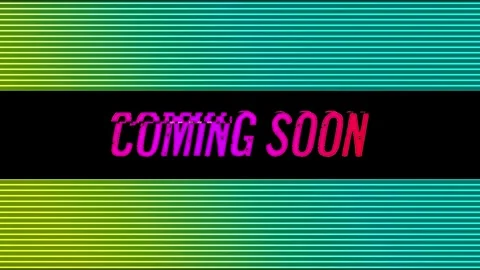 Animation of coming soon text and lines ... | Stock Video | Pond5