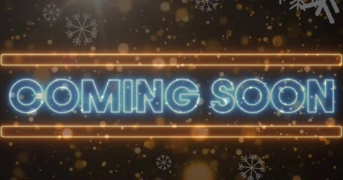 Animation of coming soon text over snow ... | Stock Video | Pond5