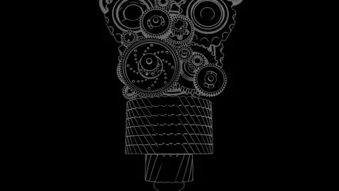 Animation of a complex mechanism where r... | Stock Video | Pond5