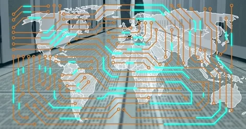 Animation of computer circuit board and ... | Stock Video | Pond5