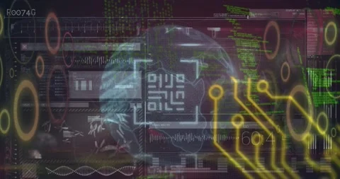 Animation of computer circuit board and ... | Stock Video | Pond5