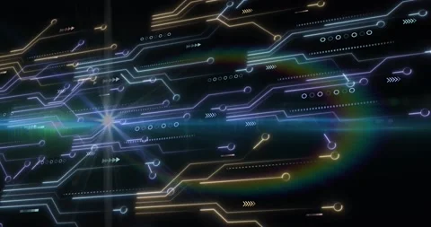 Animation of computer circuit board and ... | Stock Video | Pond5