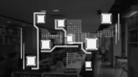 Animation of computer circuit board over... | Stock Video | Pond5