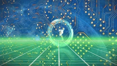 Animation of computer circuit board over... | Stock Video | Pond5