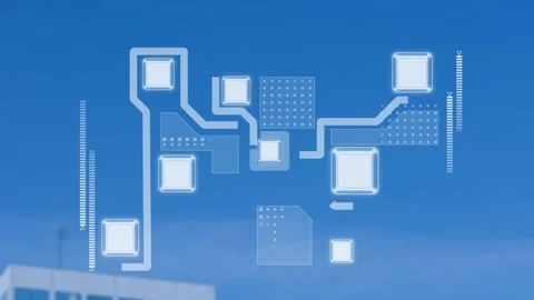 Animation of computer circuit board over... | Stock Video | Pond5