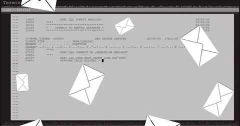 Animation of computer data processing wi... | Stock Video | Pond5