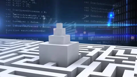 Animation of computer data processing ov... | Stock Video | Pond5