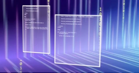 Animation of computer data processing on... | Stock Video | Pond5