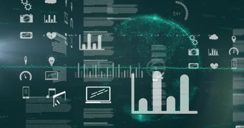 Animation of computer icons and programm... | Stock Video | Pond5