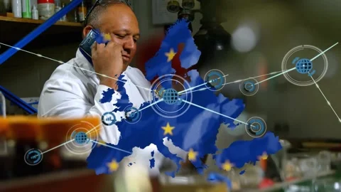 Animation of computer icons connecting w... | Stock Video | Pond5