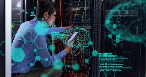 Animation of computer language, brains o... | Stock Video | Pond5