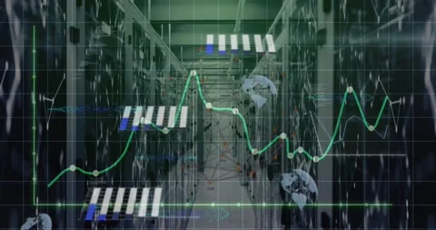 Animation of computer language, graphs, ... | Stock Video | Pond5