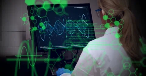 Animation of computer language, molecule... | Stock Video | Pond5