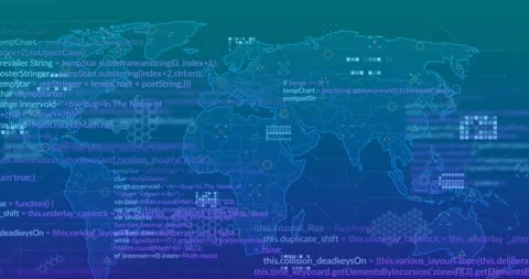 Animation of computer language over circ... | Stock Video | Pond5