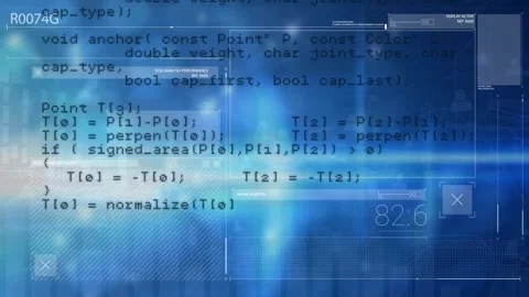 Animation of computer language over grap... | Stock Video | Pond5