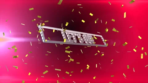 Animation of confetti over let's go text... | Stock Video | Pond5