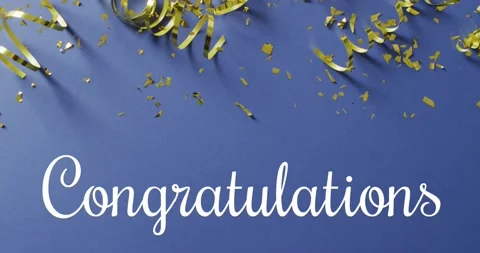 Animation of congratulations text over g... | Stock Video | Pond5