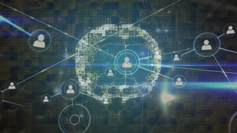 Animation of connected dots and lens fla... | Stock Video | Pond5