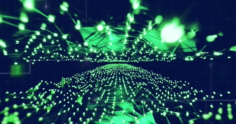 Animation of connected dots forming dyna... | Stock Video | Pond5