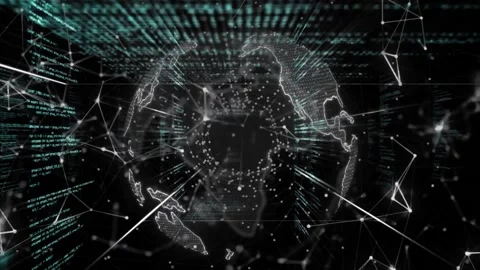 Animation of connected dots forming geom... | Stock Video | Pond5