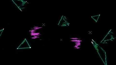 Animation of connected dots forming geom... | Stock Video | Pond5
