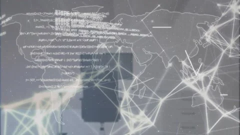 Animation of connected dots forming shap... | Stock Video | Pond5