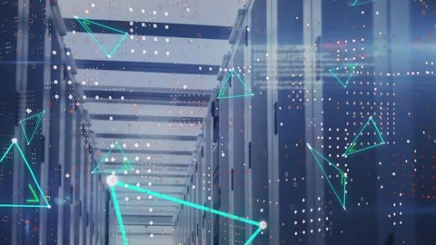 Animation of connected dots forming tria... | Stock Video | Pond5