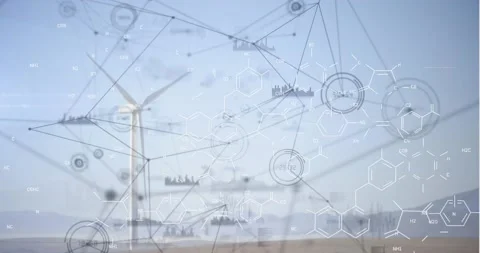 Animation of connected dots, graph icons... | Stock Video | Pond5