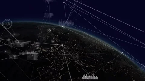 Animation of connected dots, graphs, loa... | Stock Video | Pond5