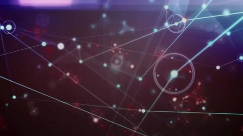 Animation of connected dots with lines o... | Stock Video | Pond5