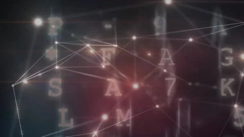 Animation of connected dots with lines o... | Stock Video | Pond5