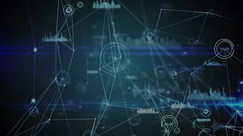 Animation of connected dots with lines o... | Stock Video | Pond5