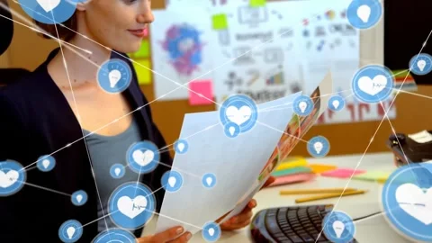 Animation of connected heart pulse and l... | Stock Video | Pond5