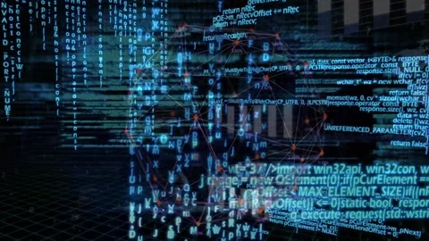 Animation of connected icons forming glo... | Stock Video | Pond5