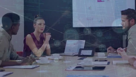 Animation of connected icons, programmin... | Stock Video | Pond5