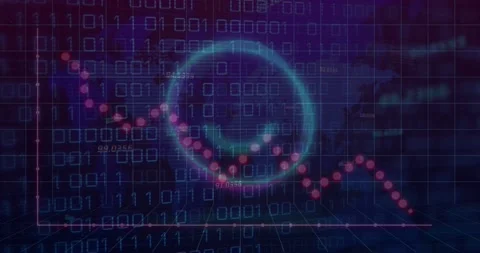 Animation of connections and binary codi... | Stock Video | Pond5